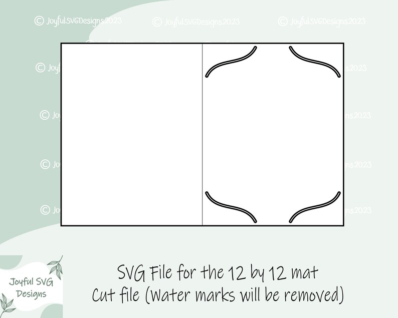 SVG: R40 Card Template With Corners SVG, DIY Card Template, 4.75 Inches ...
