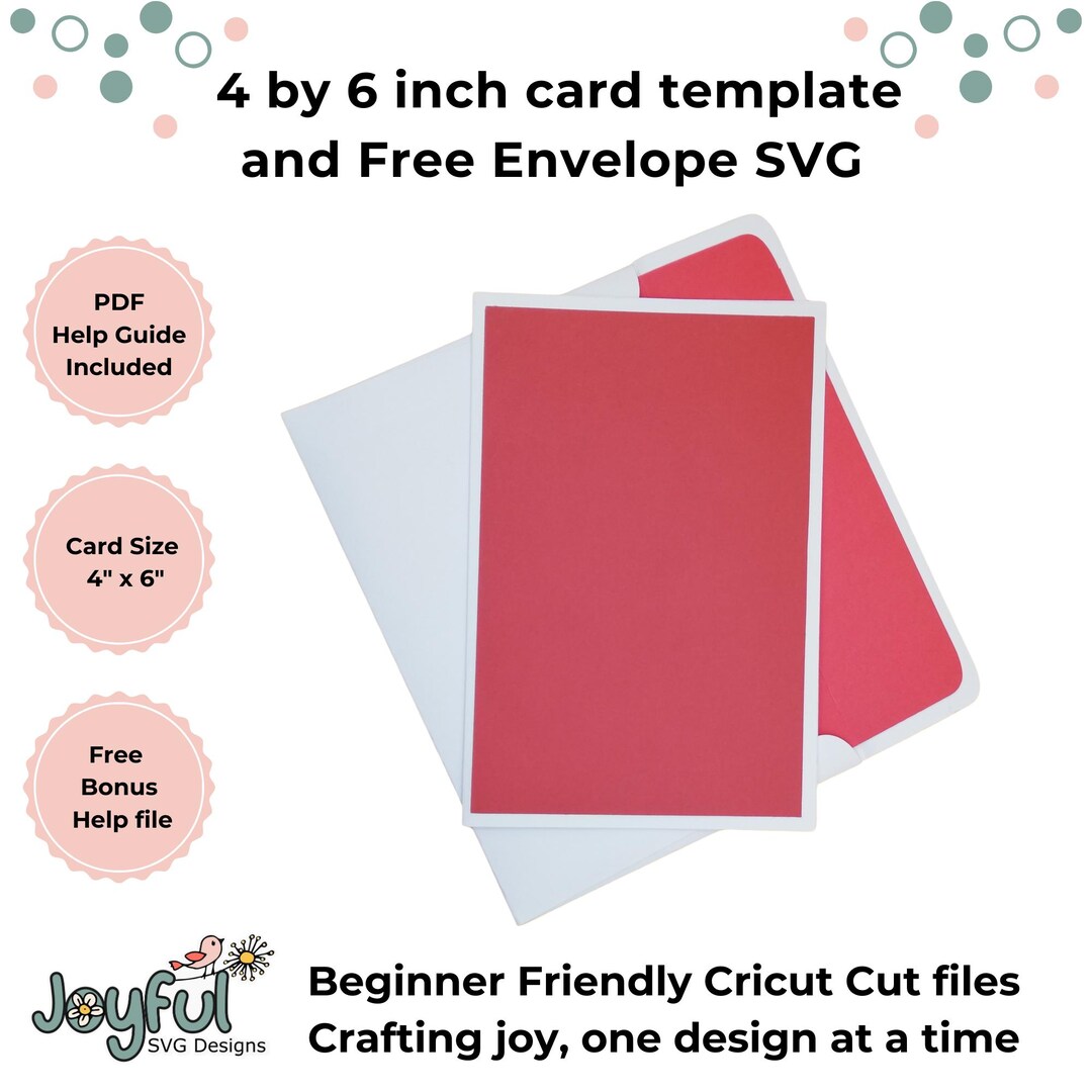 4 by 6 Inch Card Template SVG, Card Template SVG, DIY Card Template, 4 ...