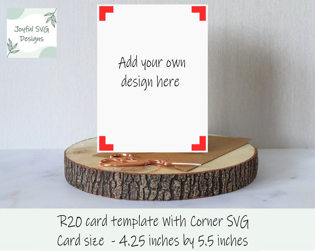 SVG: Insert Card Template With Corners SVG, DIY Card Template, 4.25 ...