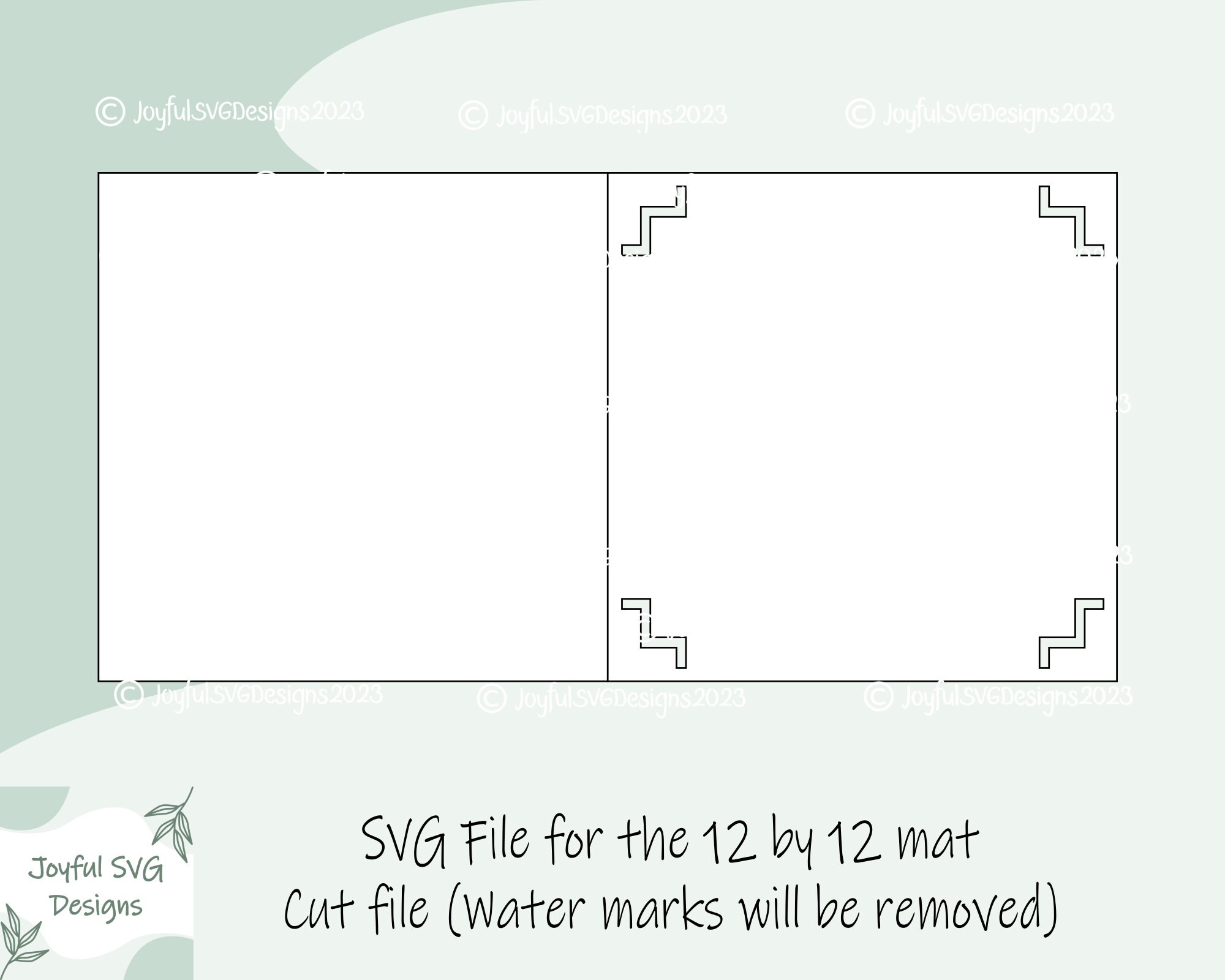SVG: S40 Insert Card Corners Template SVG, DIY Card Template, 4.75 ...