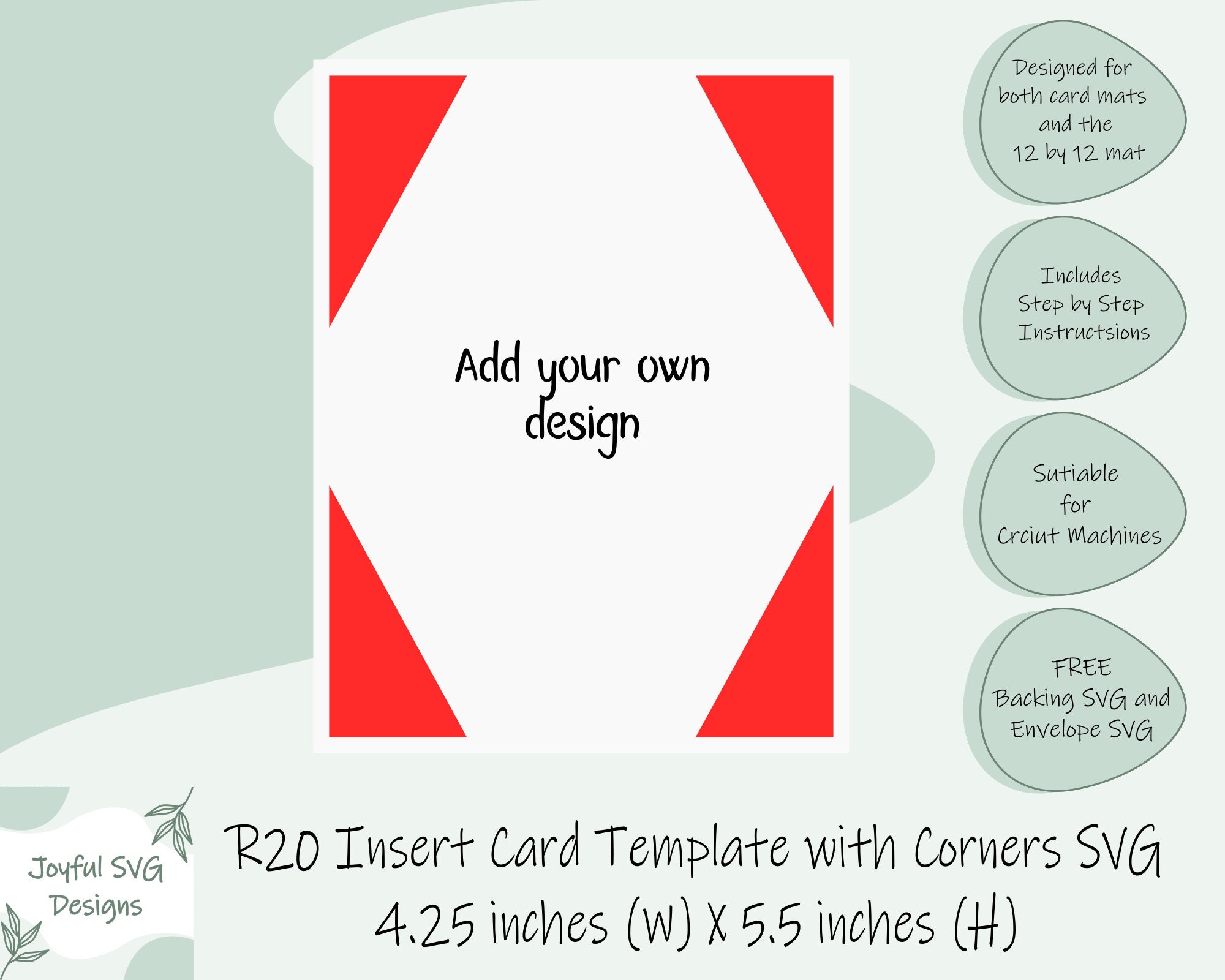 SVG: Set of 8 Insert Card Template With Corners SVG, DIY Card Template ...