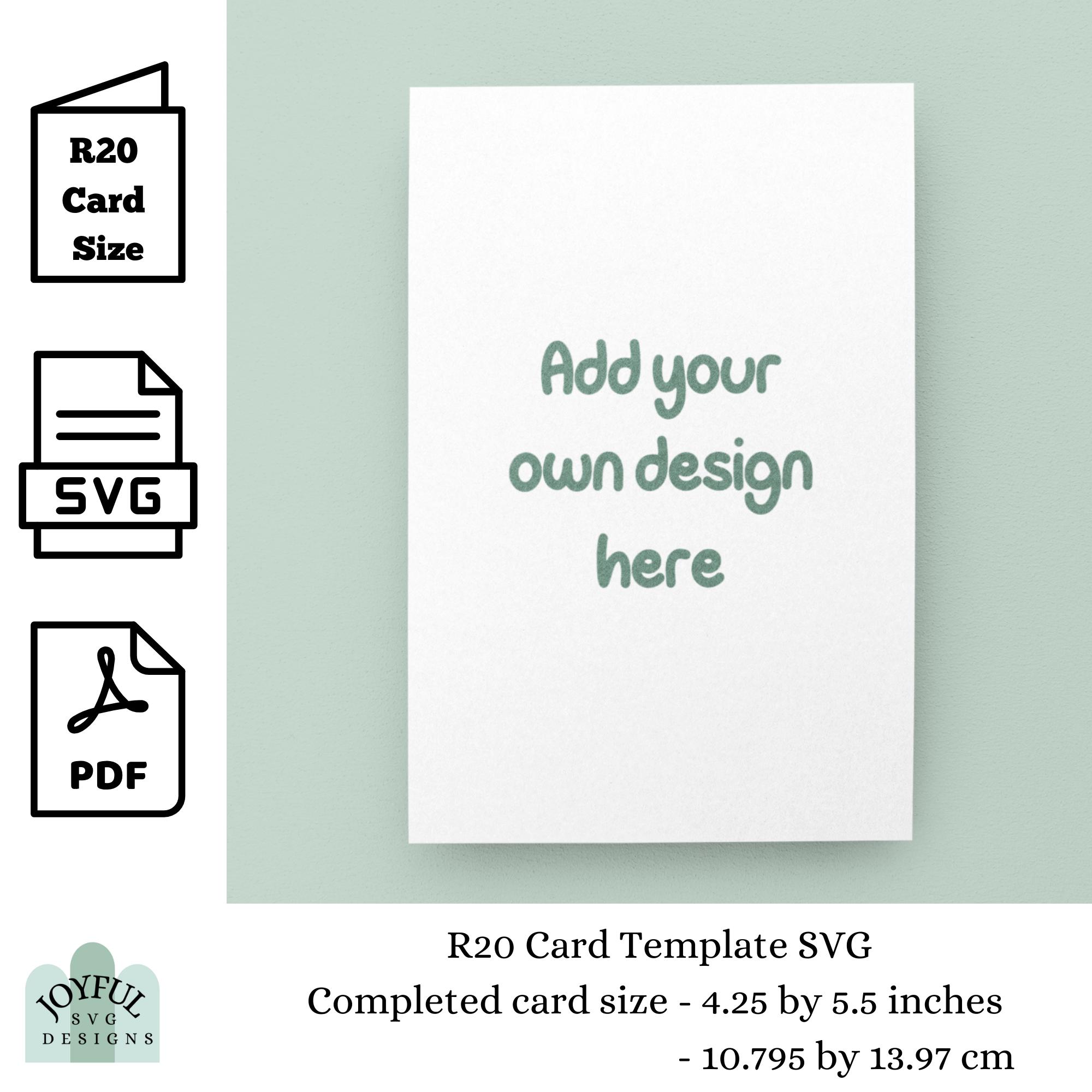 R20 Card Template SVG, Blank Card Template SVG, DIY Card Template, 4.25 ...
