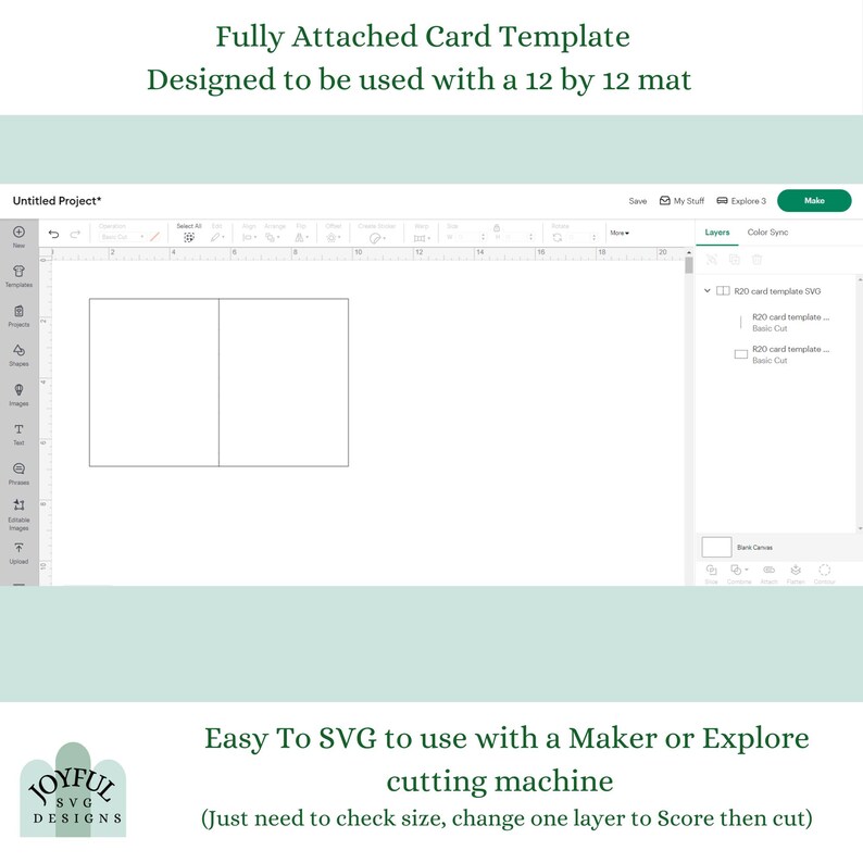 R20 Card Template SVG, Blank Card Template SVG, DIY Card Template, 4.25 ...
