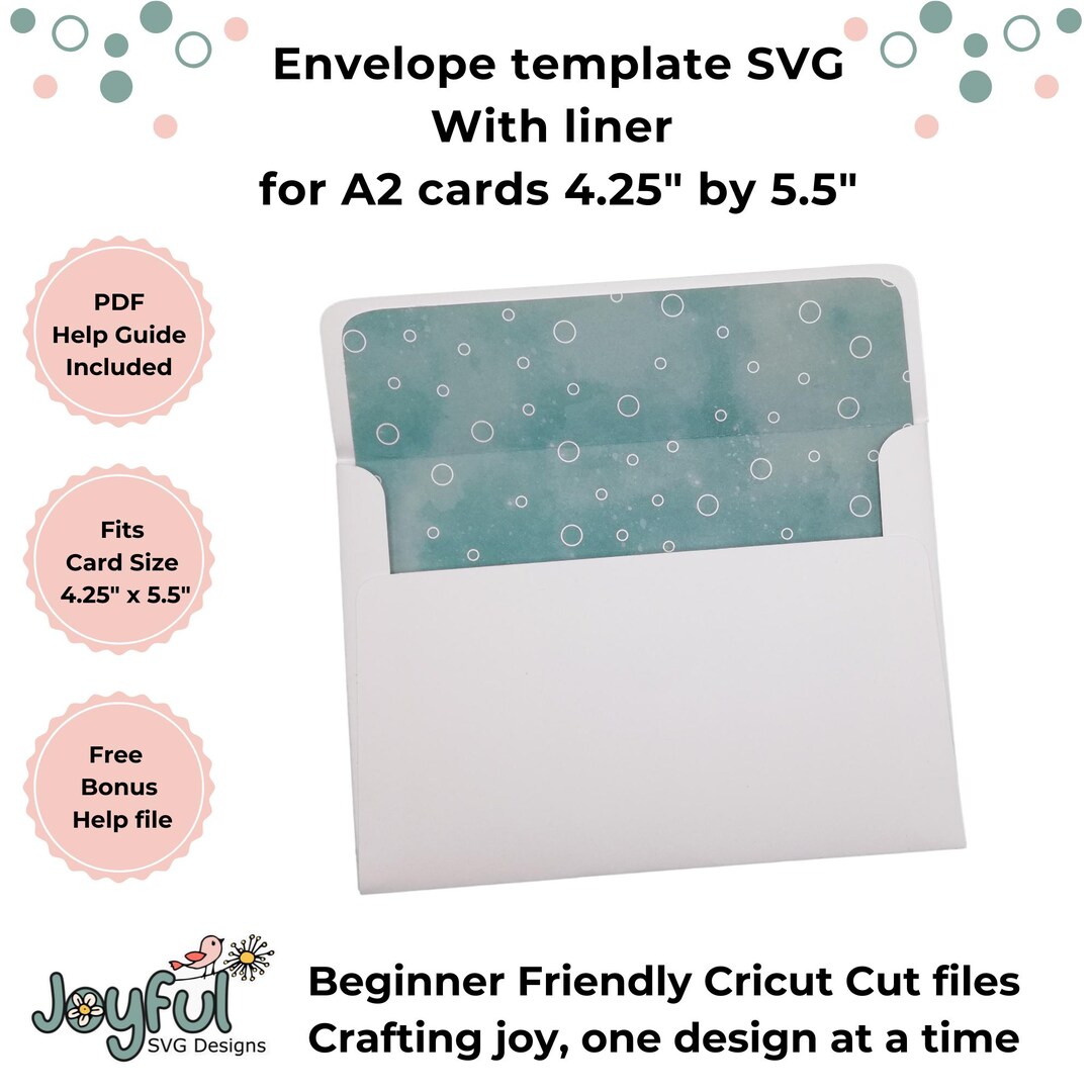 Envelope Template SVG for A2 Cards, Easy DIY Envelope File for Cricut ...