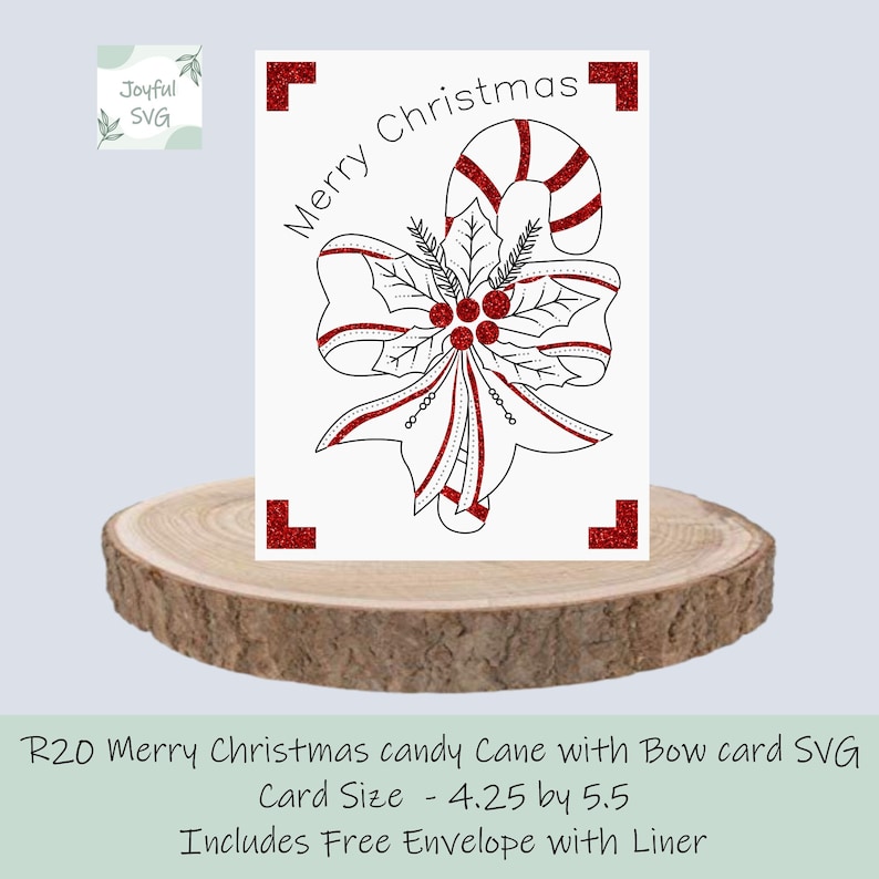 SVG: Candy Cane DIY Christmas Card Cricut Insert Card - Etsy