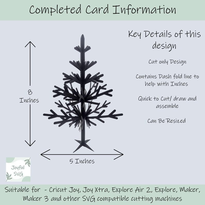 SVG: 3D Standing Fir Tree SVG for Cricut Easy Christmas Décor DIY Table ...