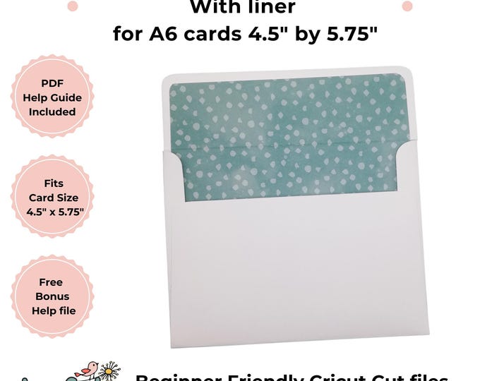Envelope SVG Template for Cricut - "lily" Design - Etsy Canada