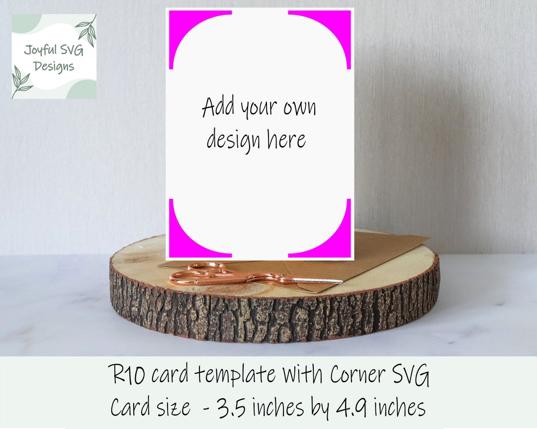 SVG: R10 Corner Cut Template, Insert Card Template SVG, DIY Card ...