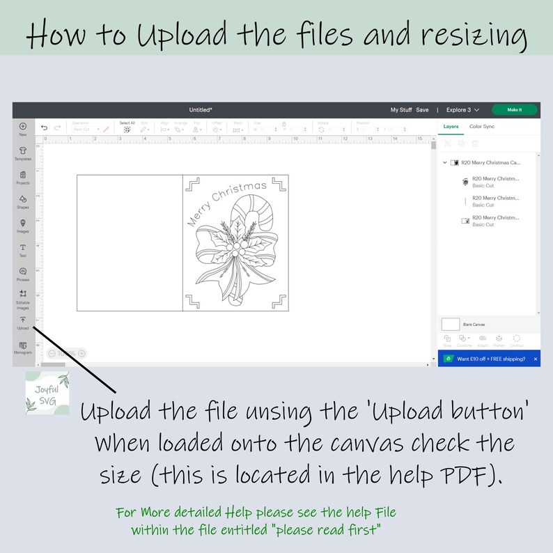 SVG: Candy Cane DIY Christmas Card Cricut Insert Card - Etsy