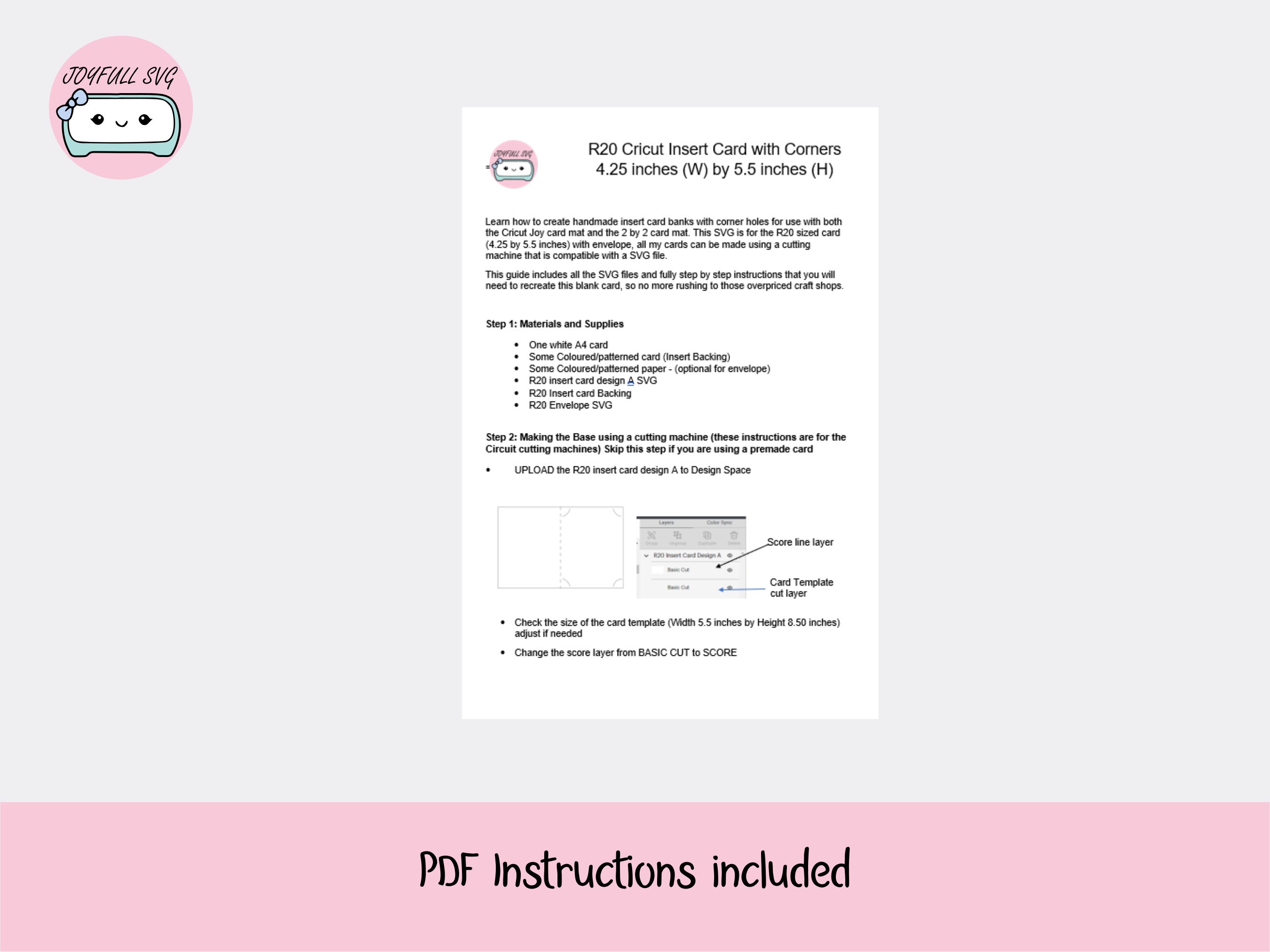 SVG: Insert Card Template With Corners SVG DIY Card Template - Etsy UK