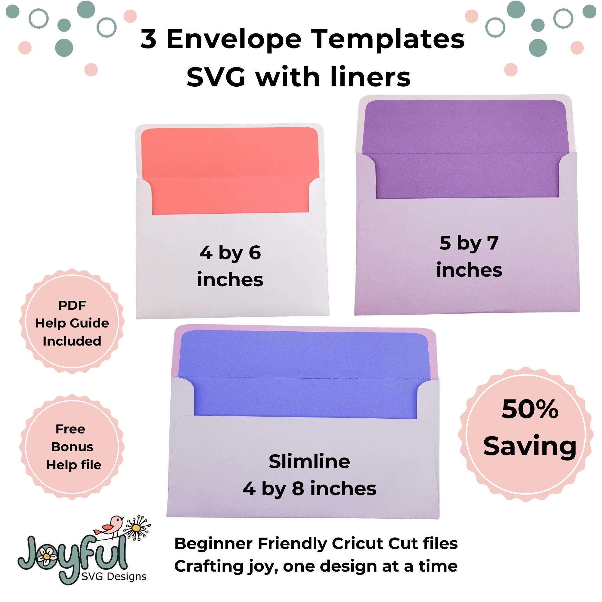 Rectangle Envelope SVG Bundle, 4 by 6 Inches , 5 by 7 Inches and ...