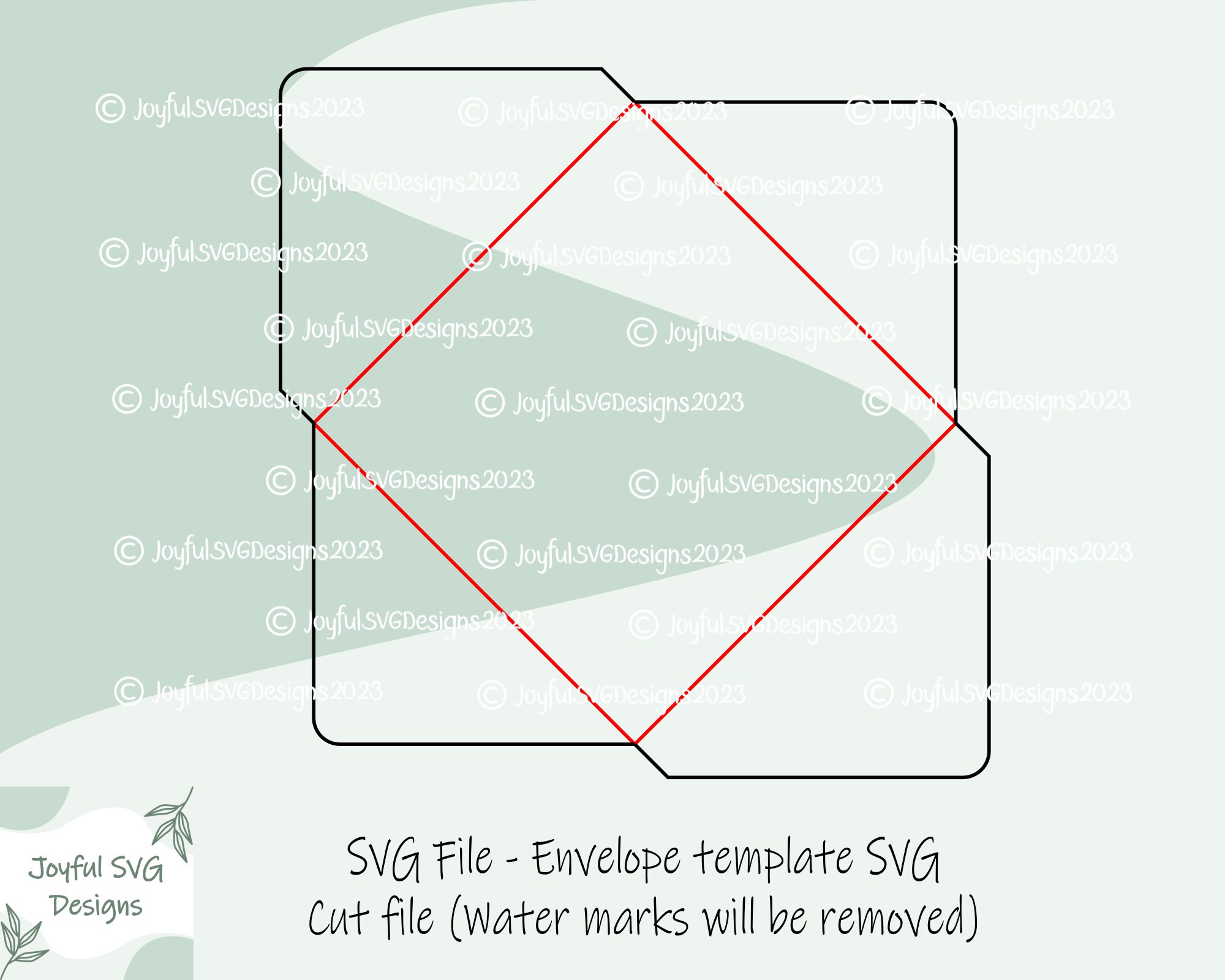 SVG: S40 Insert Card Corners Template SVG, DIY Card Template, 4.75 ...