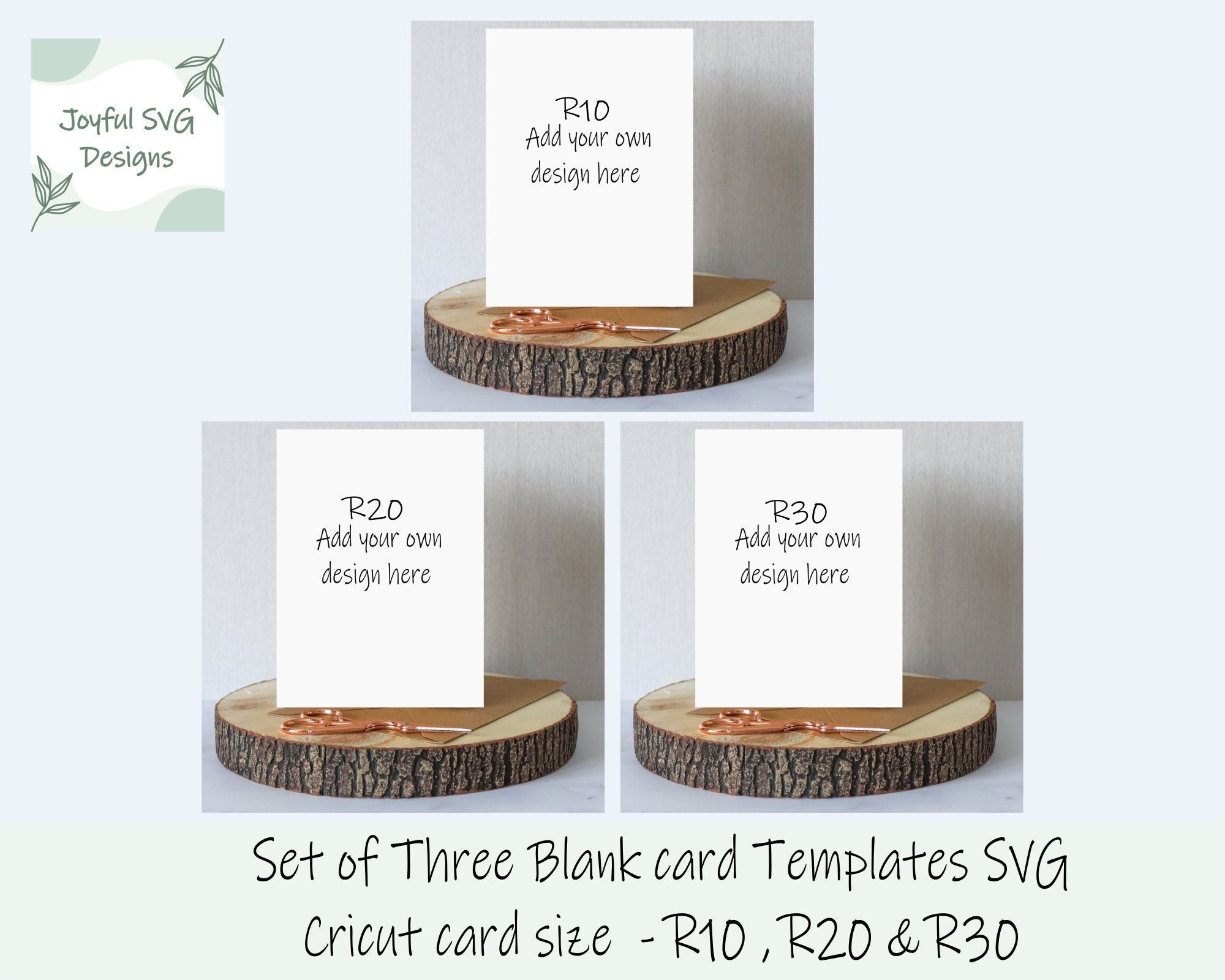 SVG: Set of 3 Joy Card Template, Insert Card Template SVG, DIY Card ...