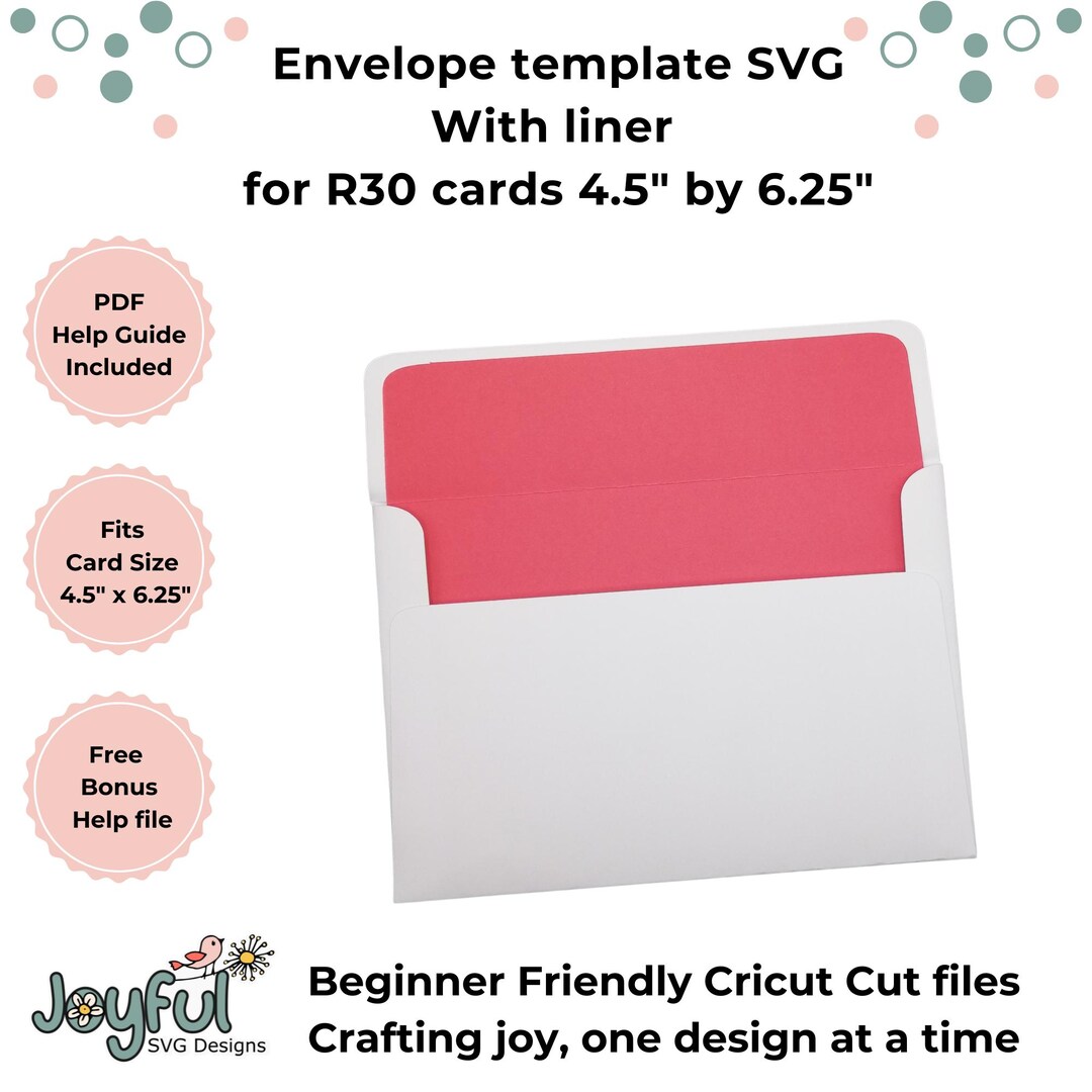 R30 Envelope Template With Liner SVG for Cricut Machines, Cricut ...