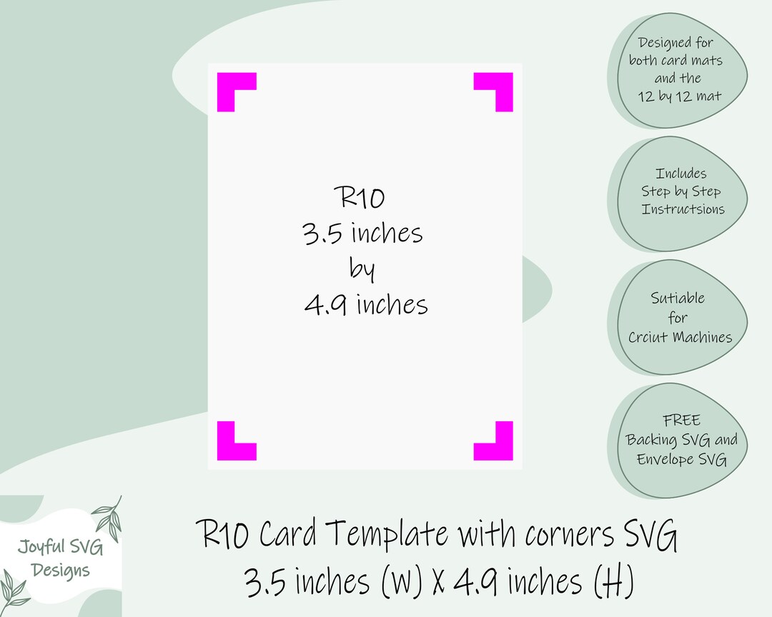 SVG: R10 Corner Cut Template Insert Card Template SVG DIY - Etsy
