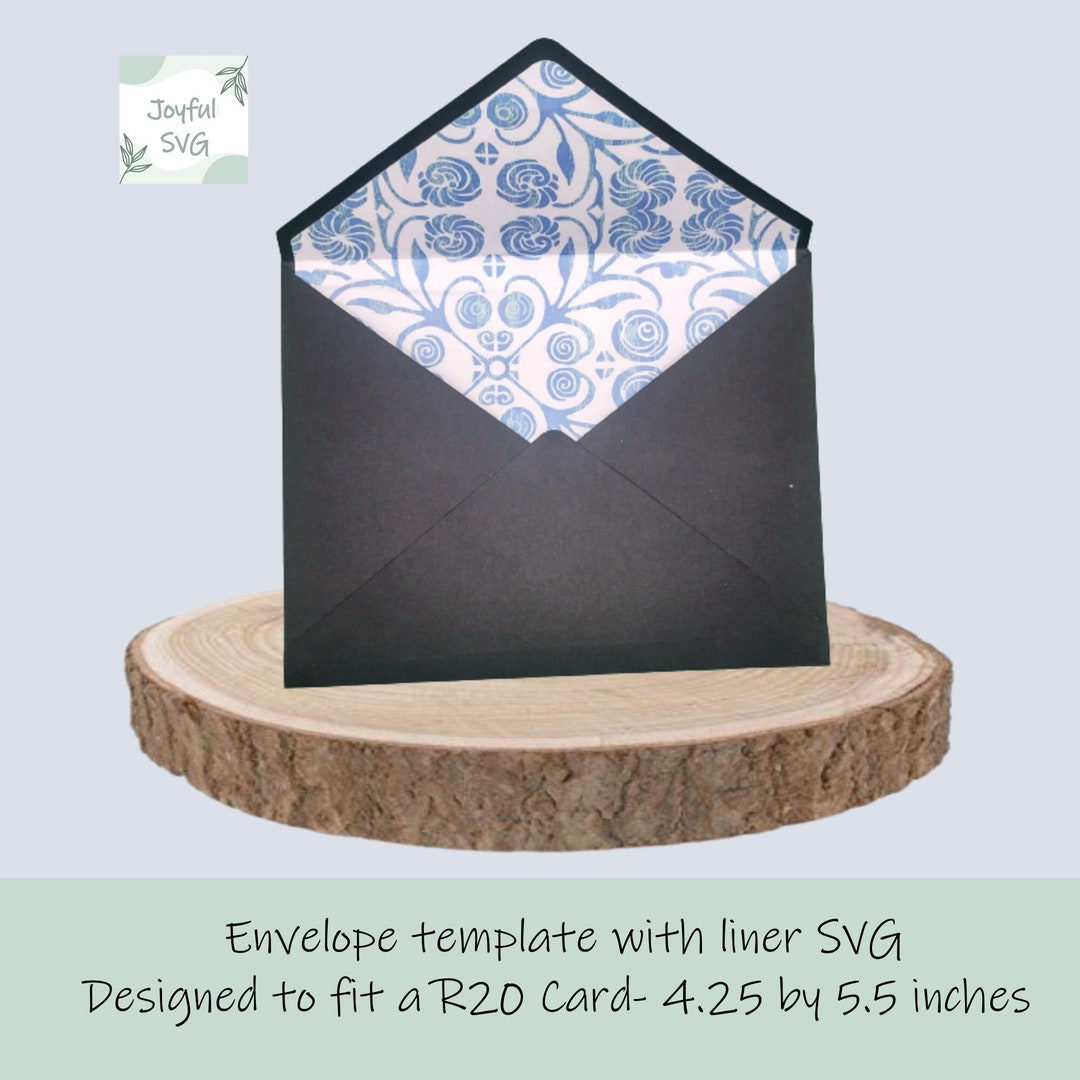 SVG: Envelope Template With Liner Suitable for R20 Cards. Envelope With ...