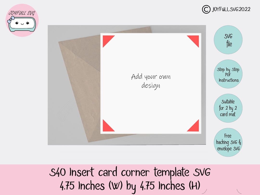 SVG: S40 Insert Card Corners Template SVG DIY Card Template - Etsy ...