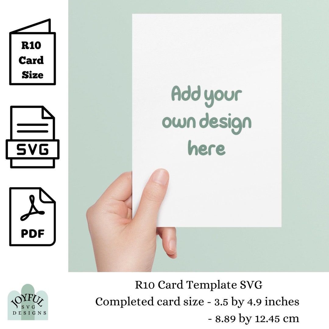 R10 Card Template SVG, Card Template SVG, DIY Card Template, 3.5 Inches ...