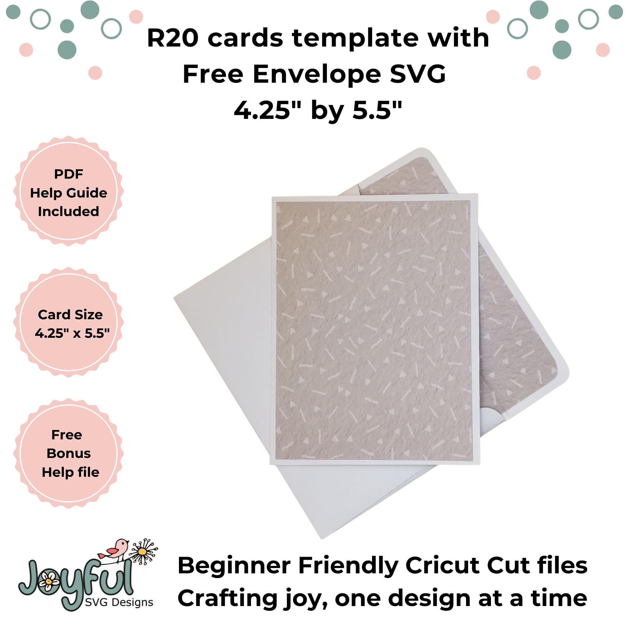 R20 Card Template SVG, Blank Card Template SVG, DIY Card Template, 4.25 ...