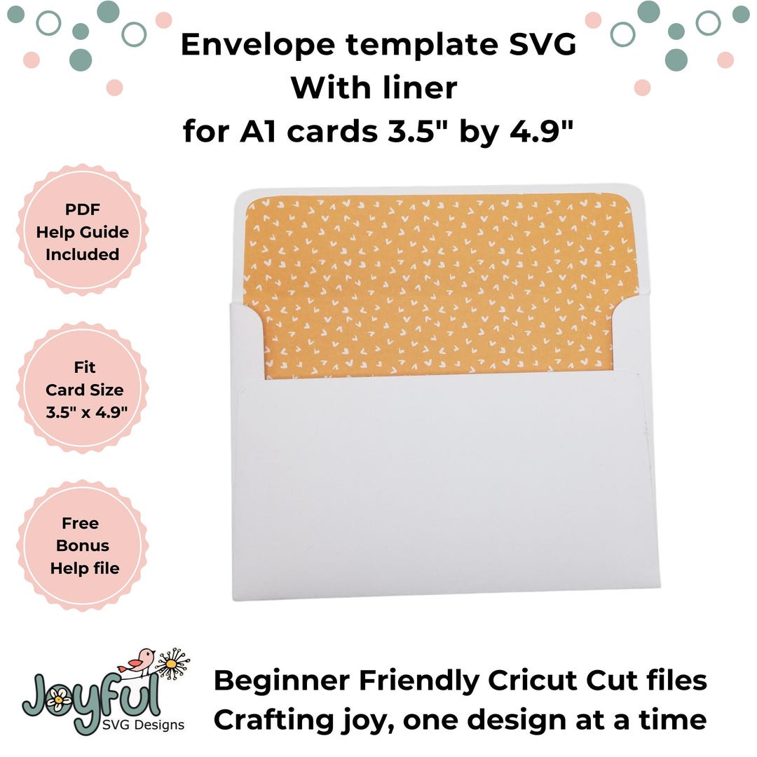 Envelope Template SVG for A1 Cards, Easy DIY Envelope File for Cricut ...