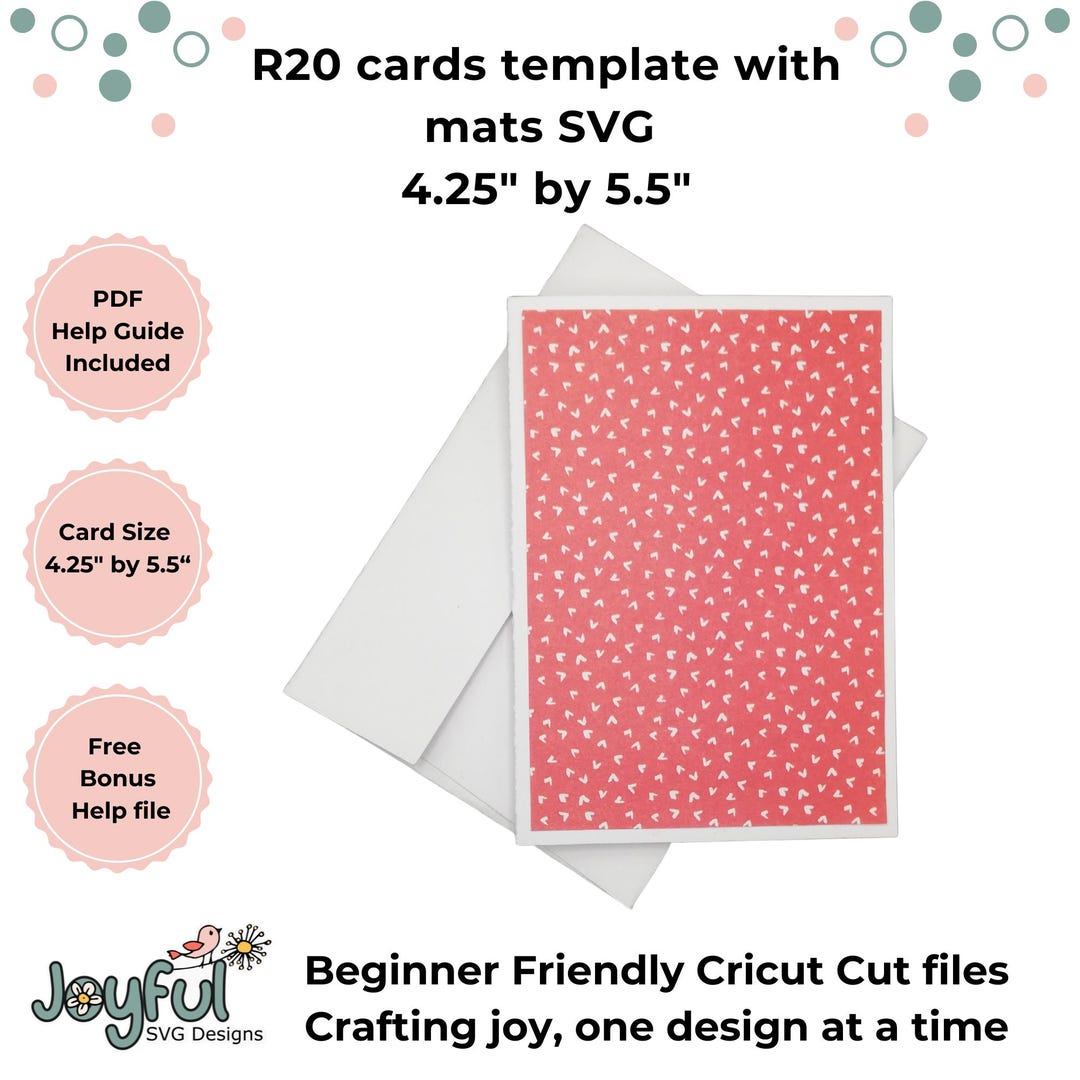 R20 Card Template SVG, Blank Card Template SVG, DIY Card Template, 4.25 ...