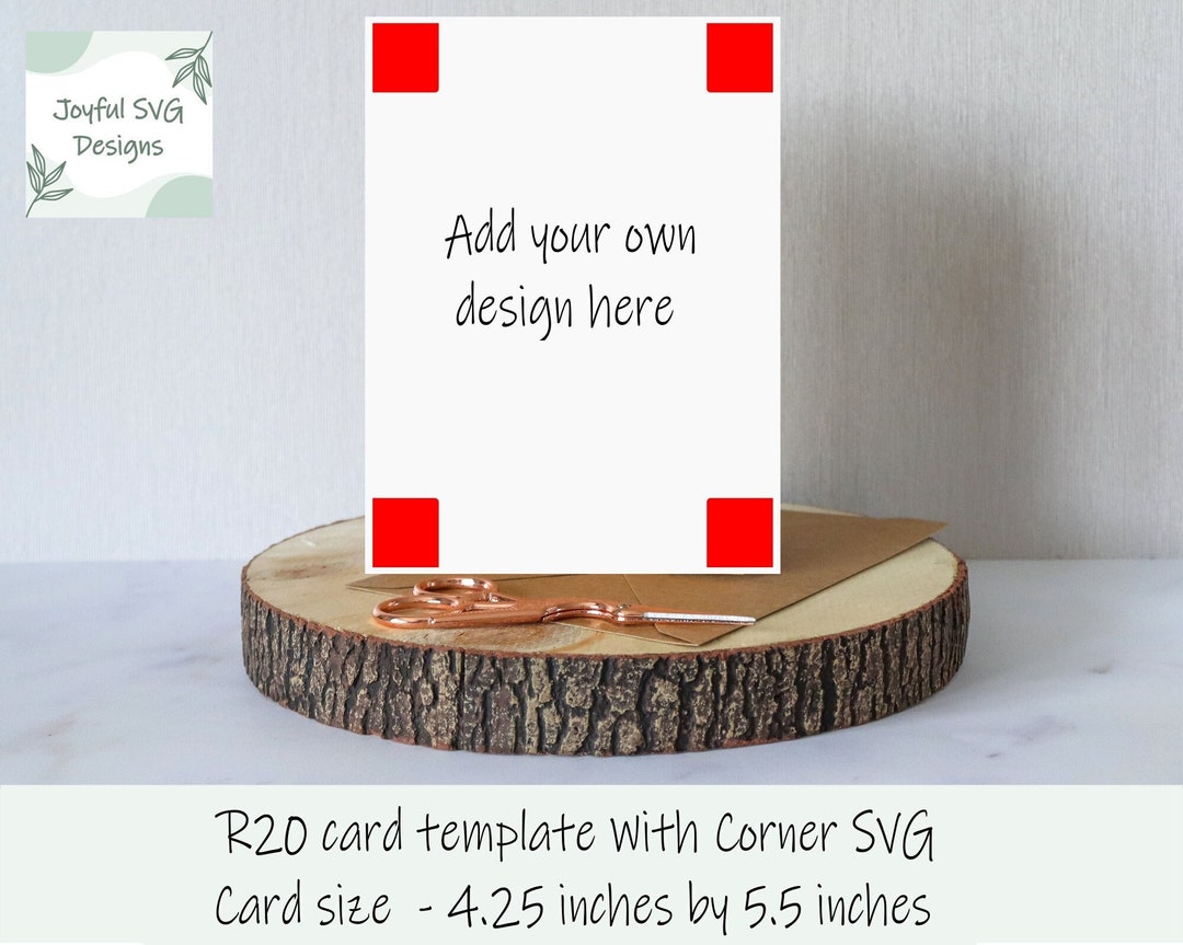 SVG: Insert Card Template With Corners SVG DIY Card Template - Etsy UK
