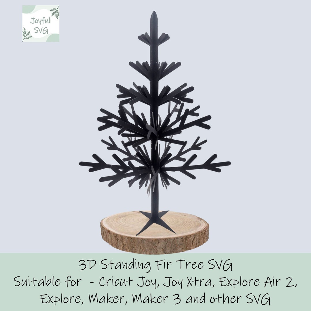 SVG: 3D Standing Fir Tree SVG for Cricut Easy Christmas Décor DIY Table ...