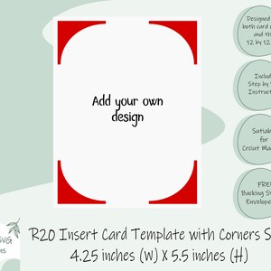 SVG: Insert Card Template With Corners SVG, DIY Card Template, 4.25 ...