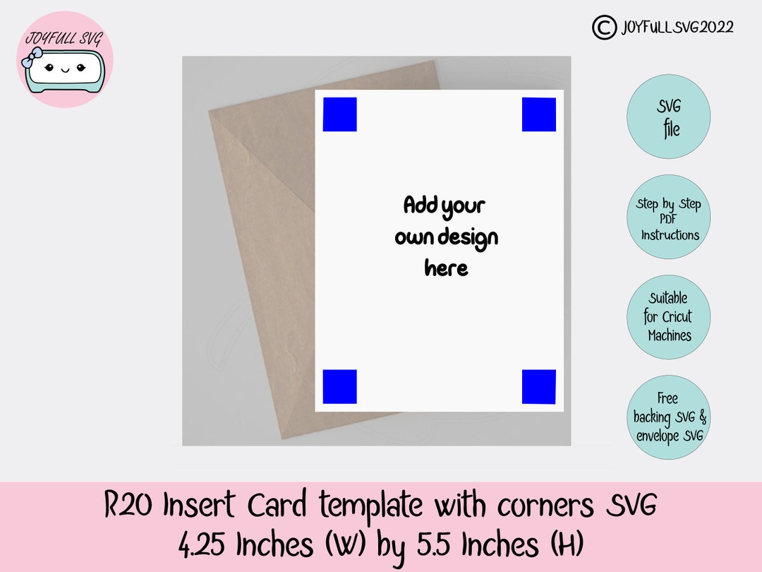 SVG: Insert Card Template With Corners SVG DIY Card Template - Etsy