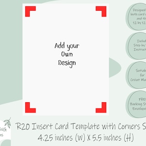 SVG: Set of 8 Insert Card Template With Corners SVG, DIY Card Template ...