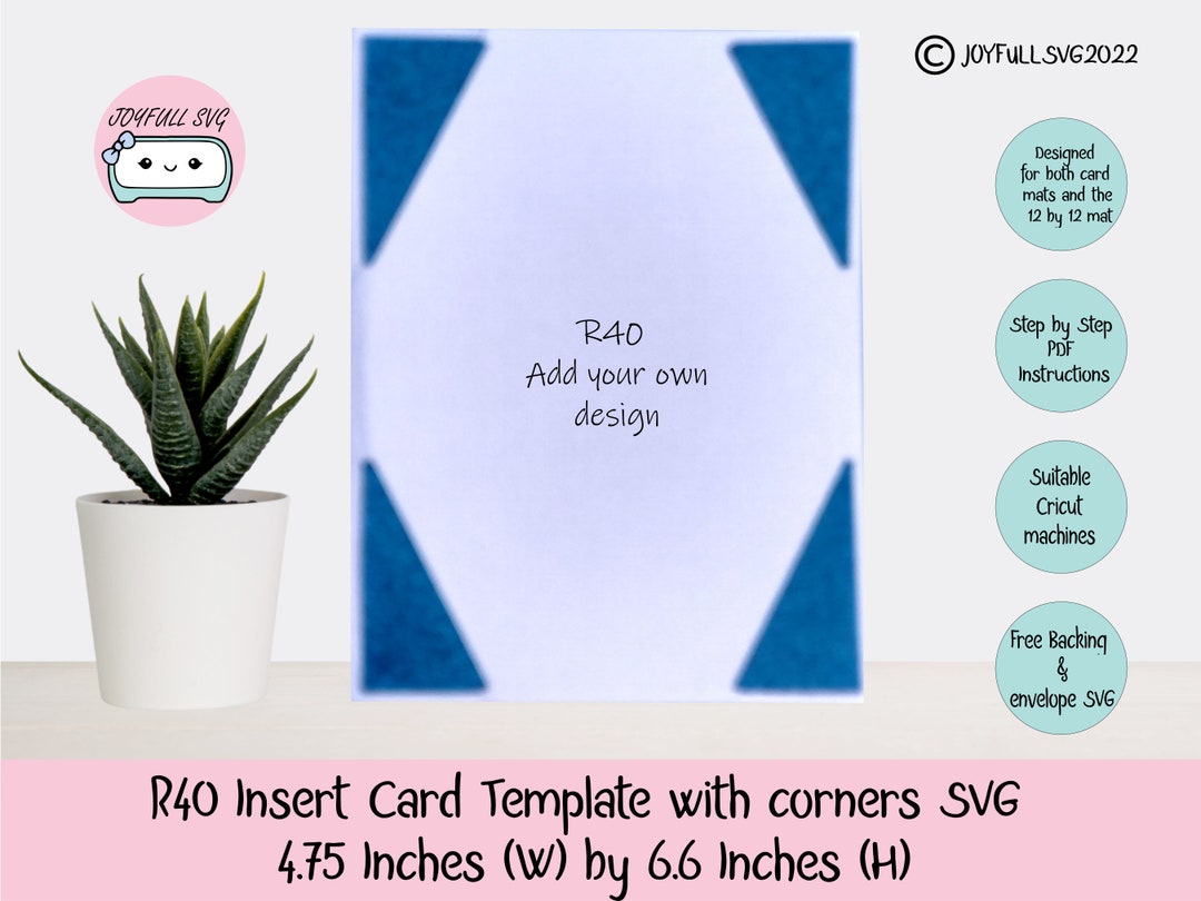 SVG: R40 Card Template With Corners SVG DIY Card Template - Etsy UK