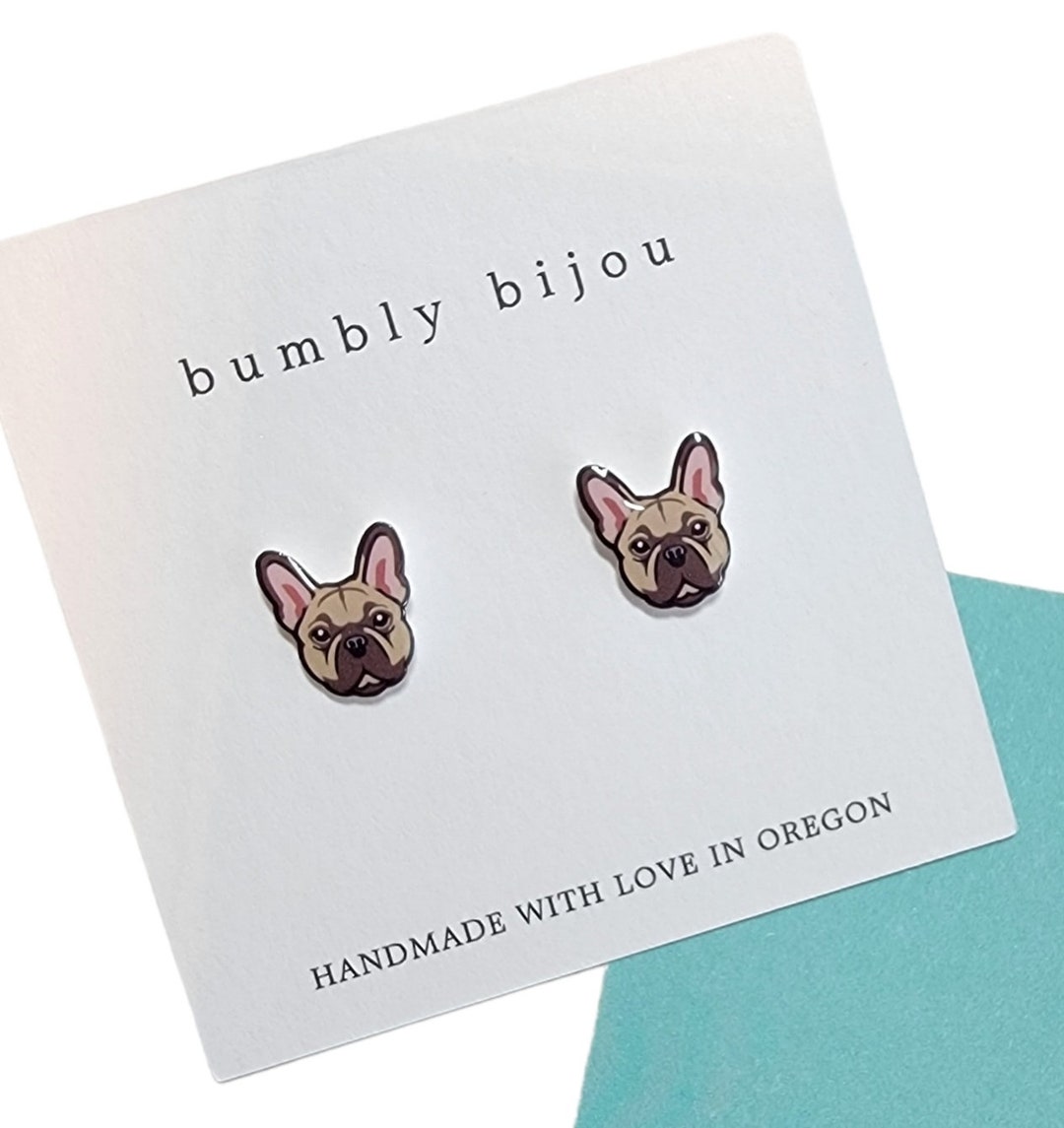 FAWN FRENCHIE Earrings / Hypoallergenic Titanium Posts / Fawn French ...