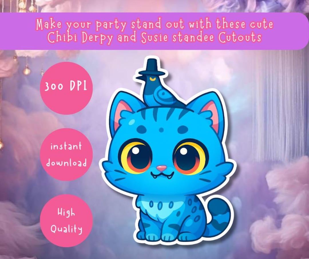 Printable Chibi Kpop Demon Hunters Derpy and Sussie Standee, Printable ...