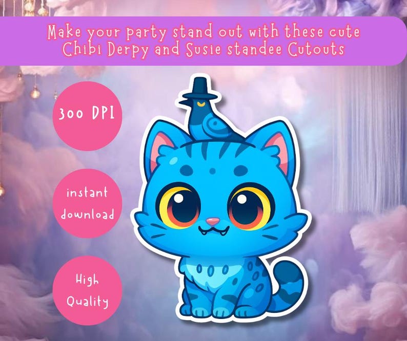 Printable Chibi Kpop Demon Hunters Derpy and Sussie Standee, Printable ...