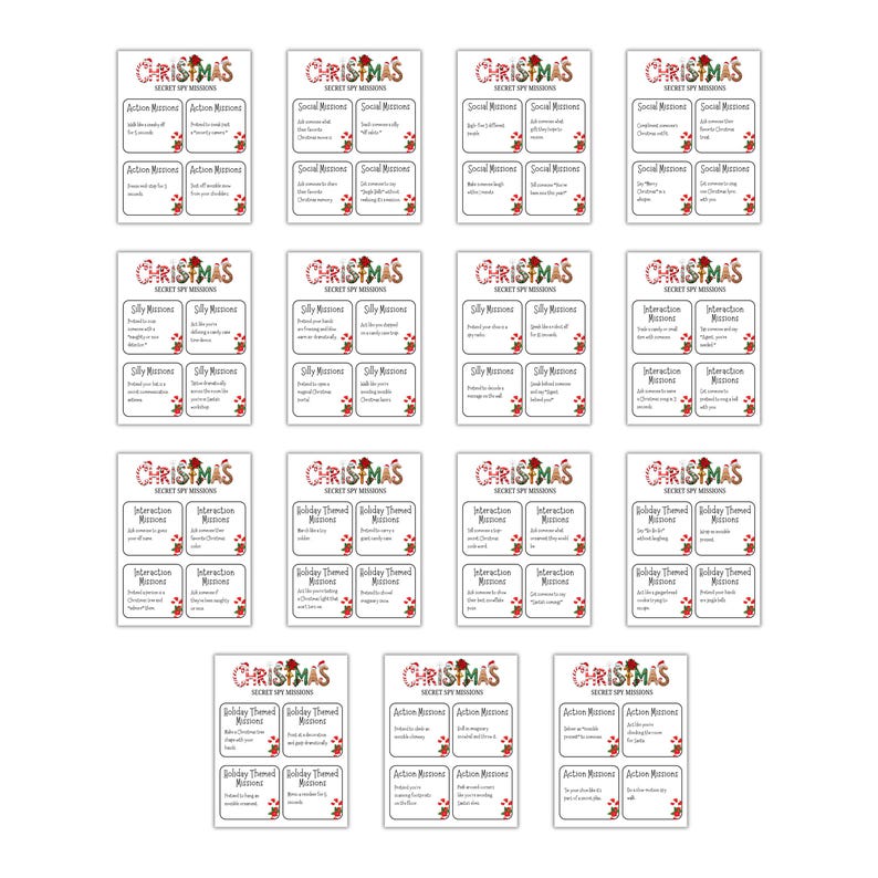 Christmas Secret Spy Missions Printable, Fun Kids Spy Challenges ...