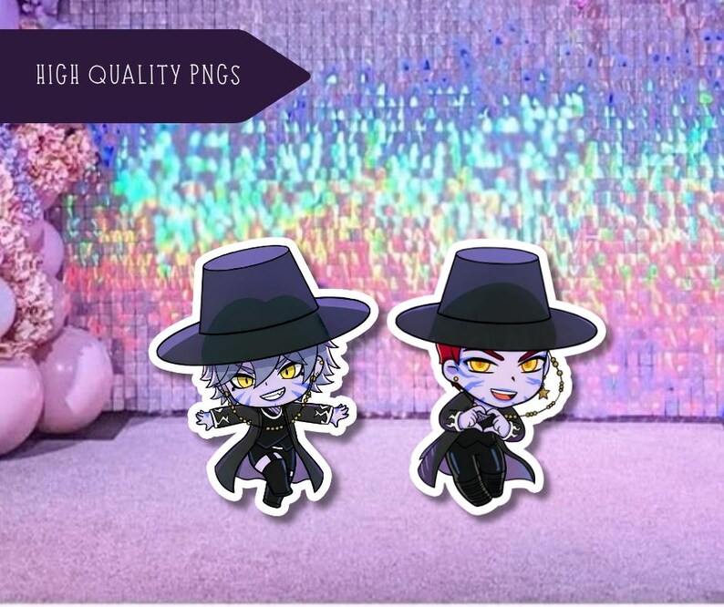 Chibi Kpop Idol Boys Standee Cutouts, Spooky Halloween Party Decor ...