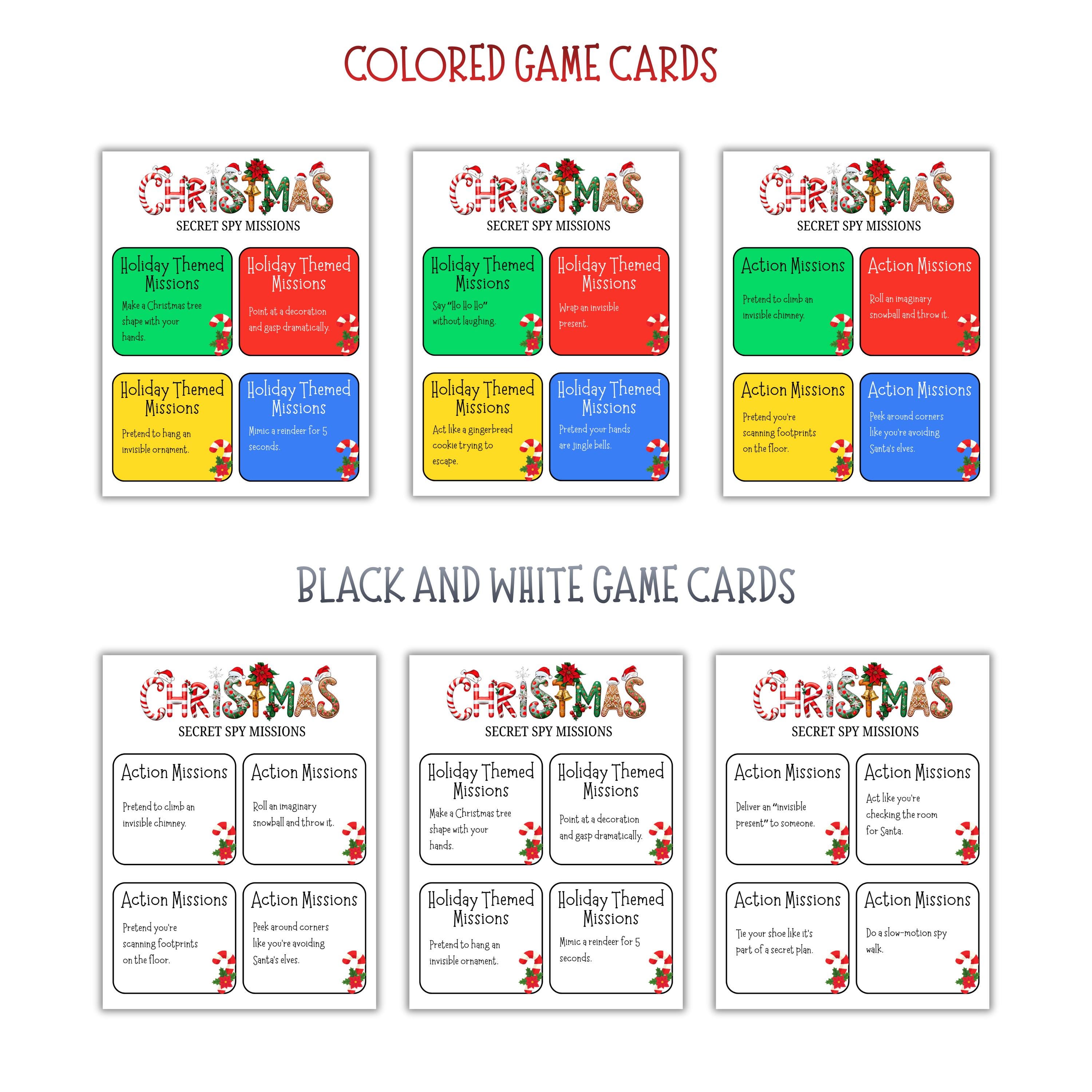 Christmas Secret Spy Missions Printable, Fun Kids Spy Challenges ...