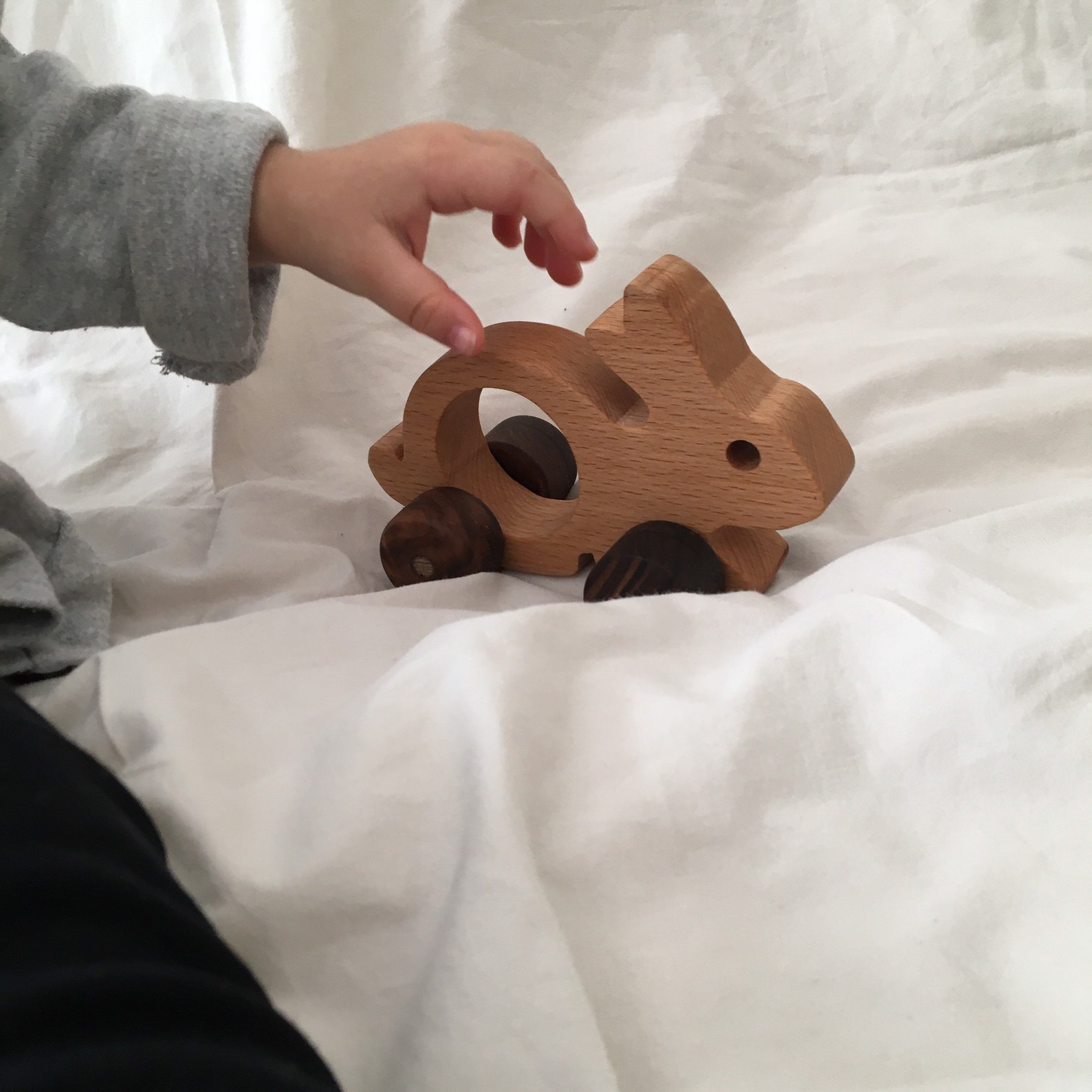 Wooden Toy Car, Wooden Animal Car, Wooden Rabbit Car, Wooden Car, 1st ...