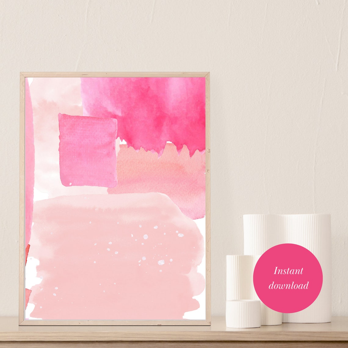 Hot Pink Wall Art Set of 3 Prints Set of 3 Pink Prints Over - Etsy
