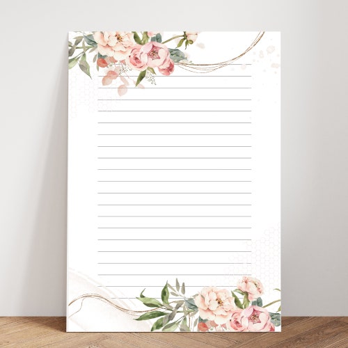 Octopus Watercolor Printable Letter Writing Paper - Etsy