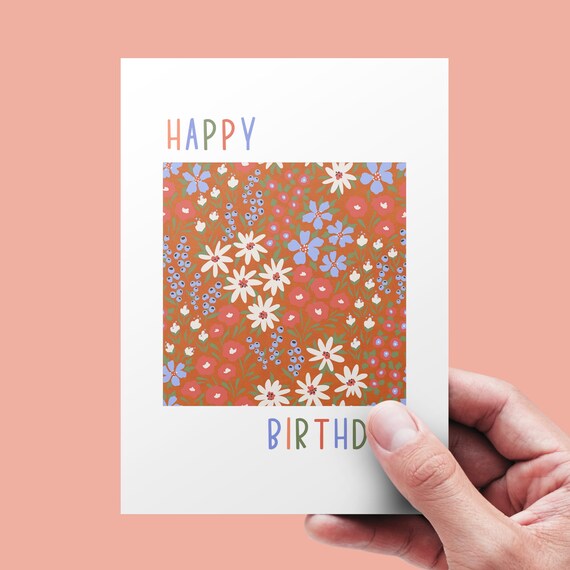 Editable Birthday Card Happy Birthday Card Digital Card | Etsy