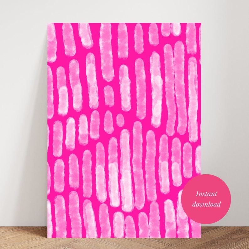 Hot Pink Wall Art Set of 3 Prints Set of 3 Pink Prints Over - Etsy