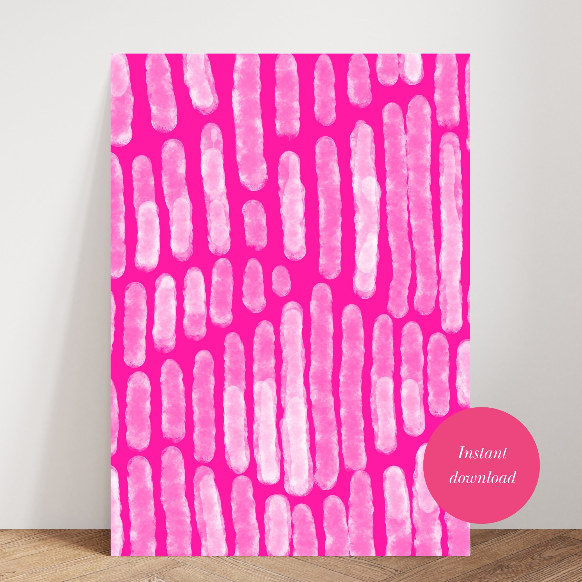 Hot Pink Wall Art Set of 3 Prints Set of 3 Pink Prints Over - Etsy
