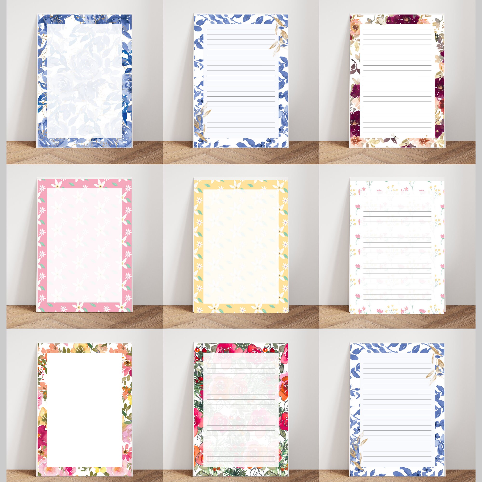 Printable Stationery Paper Canva Templates 50 - Etsy