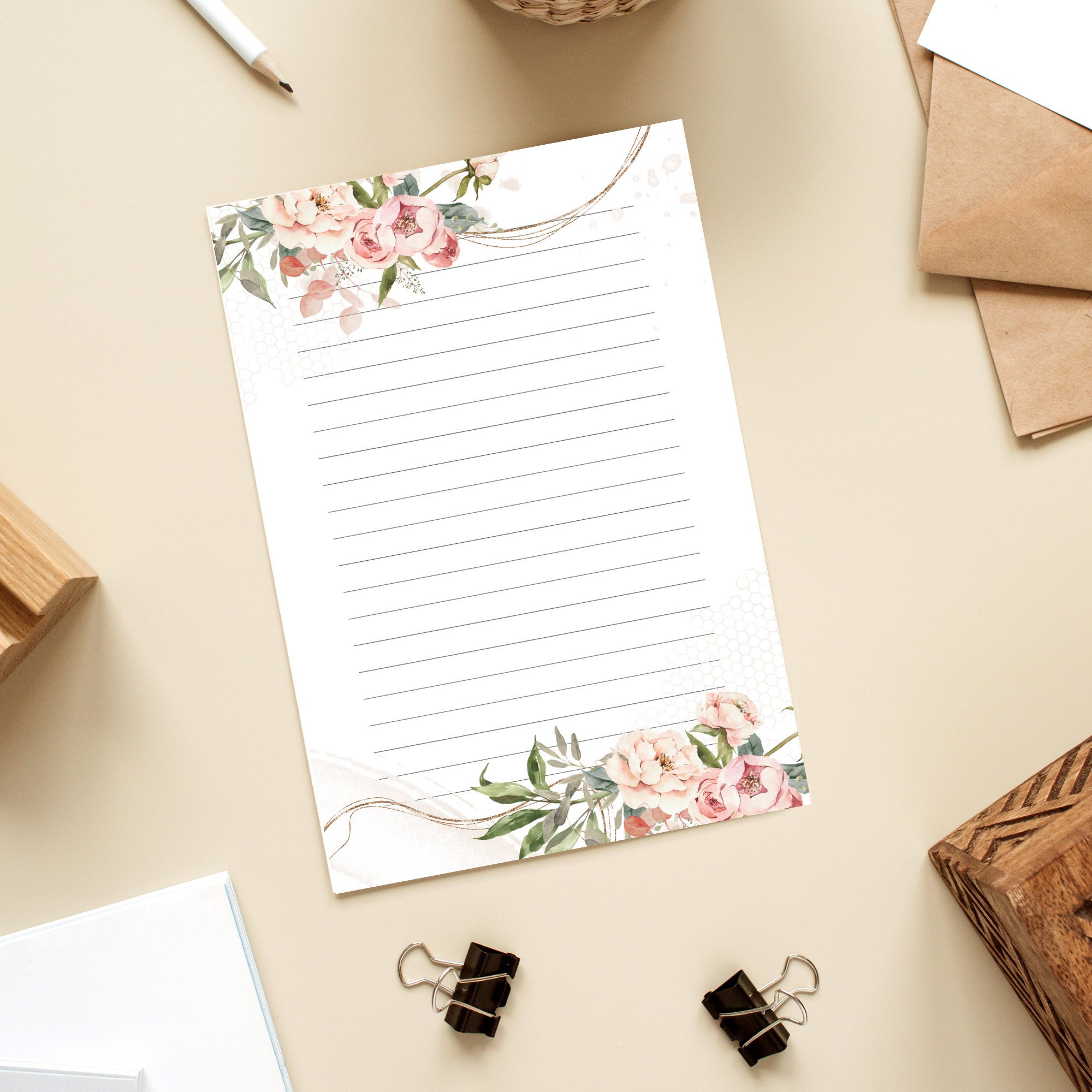 Printable Stationery Paper Canva Templates 50 - Etsy