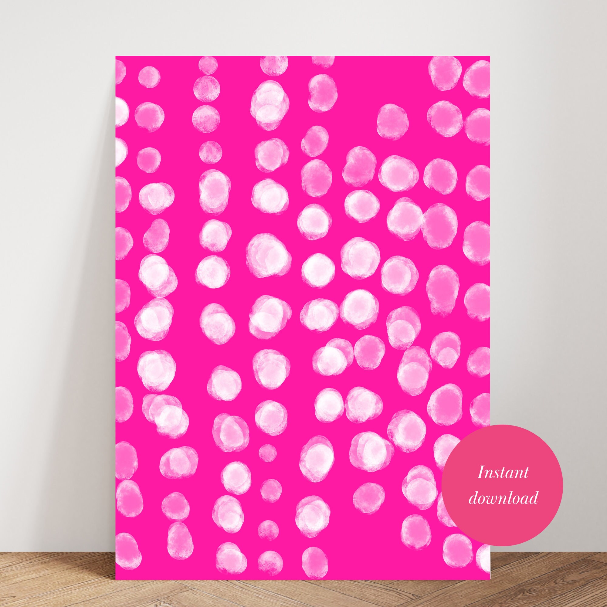 Hot Pink Wall Art Set of 3 Prints Set of 3 Pink Prints Over - Etsy