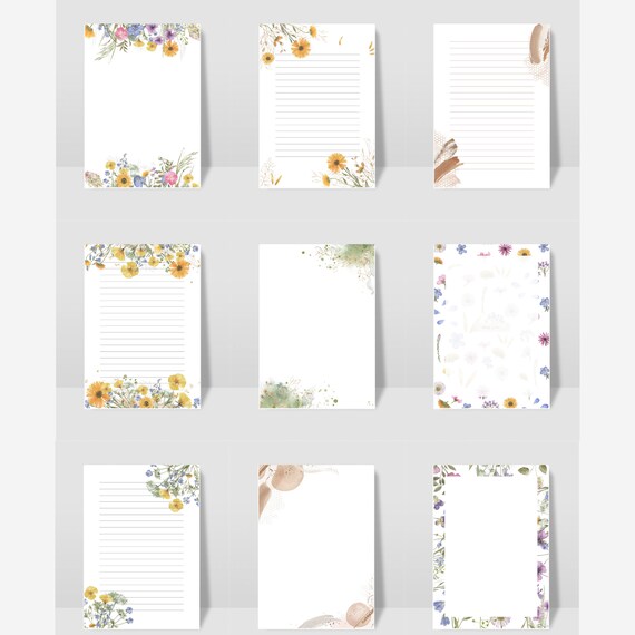 Printable Stationery Paper Canva Templates 50 - Etsy