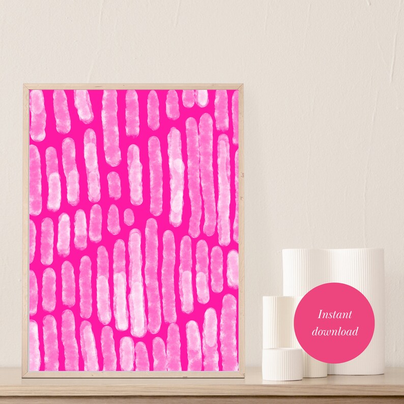 Hot Pink Wall Art Set of 3 Prints Set of 3 Pink Prints Over - Etsy