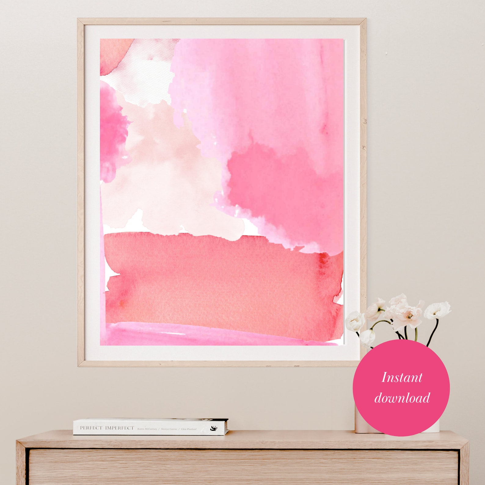 Hot Pink Wall Art Set of 3 Prints Set of 3 Pink Prints Over - Etsy