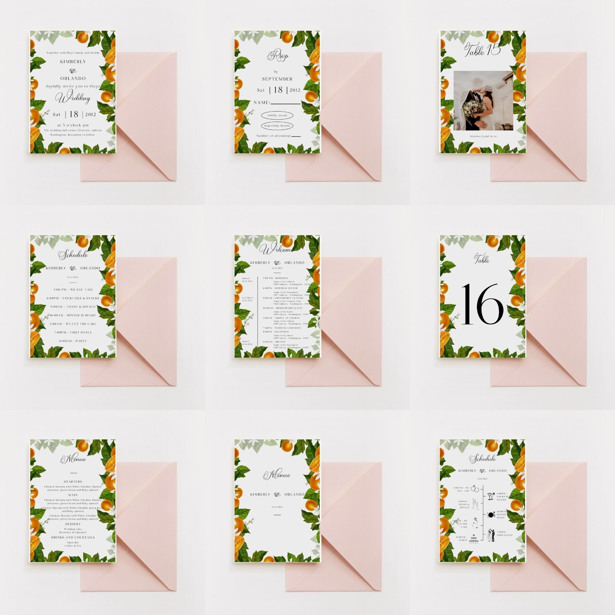 Oranges Ceremony Program, Wedding Program Template Wedding Program ...